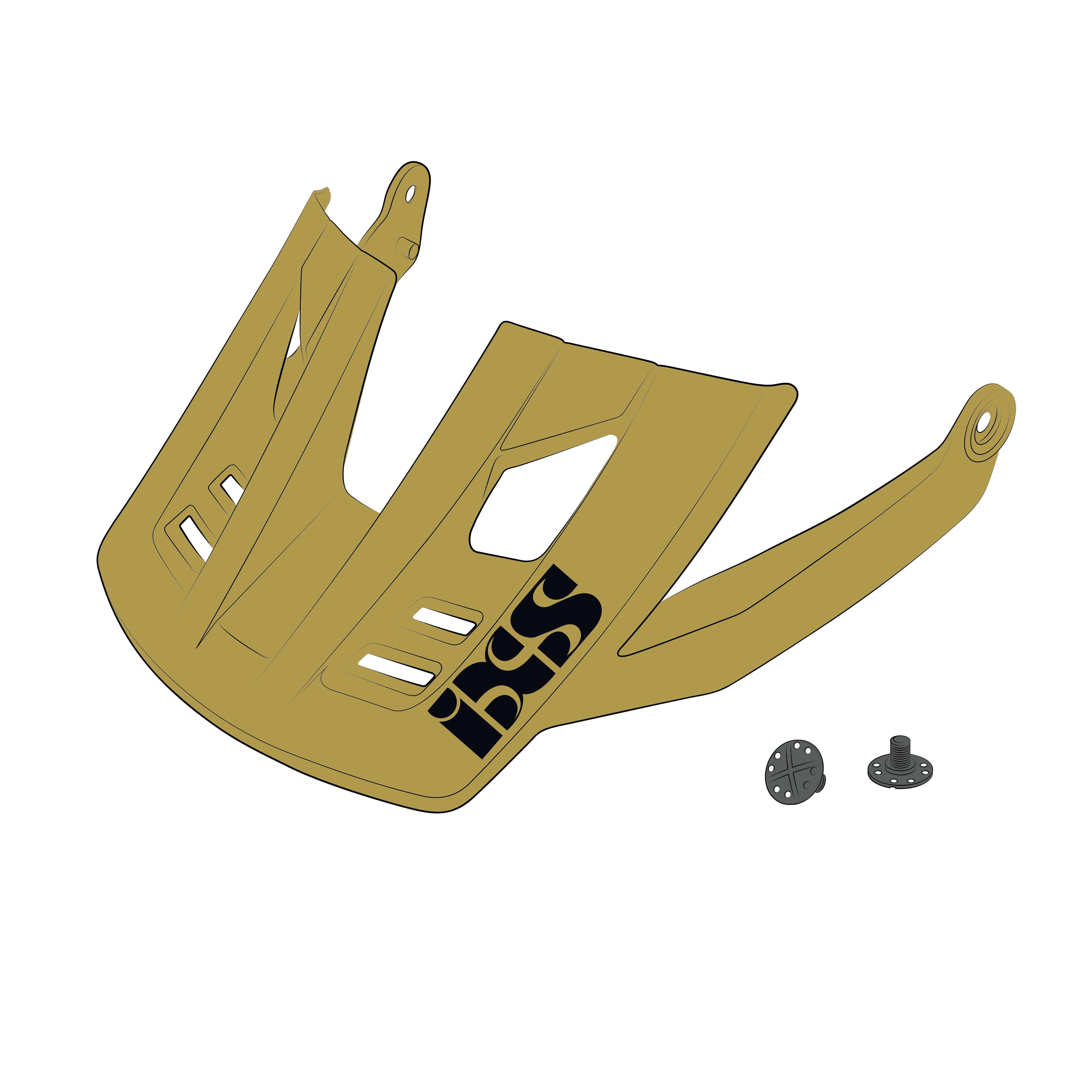 iXS Visor + Pins Trigger FF - Acacia | Helmet Accessories | BMO Bike ...