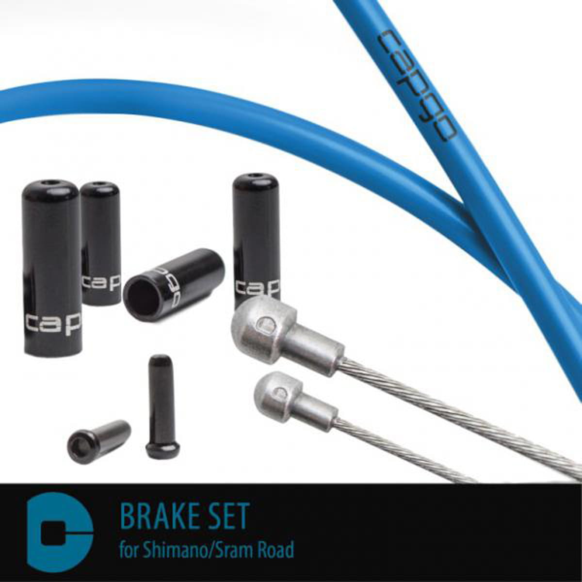 CapGo Brake Set for Shimano/Sram Road - Blue | Brake Cables & Housing ...